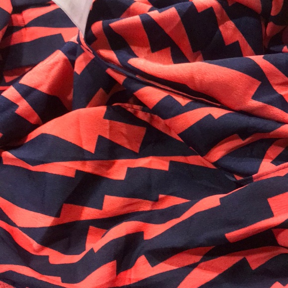 Eclair | Tops | Eclair Coral Navy Tribal Geometric Open Front Top ...